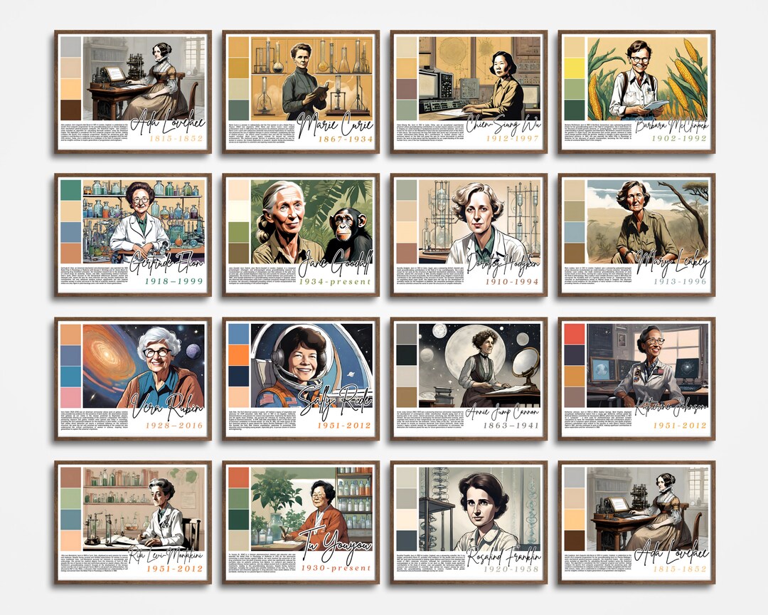 25 Women in Science Bulletin Posters Digital Download Trailblazing ...