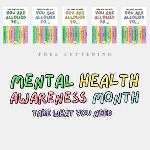 50 Mental Health Awareness Month Activity Posters, Printable Takeaway ...