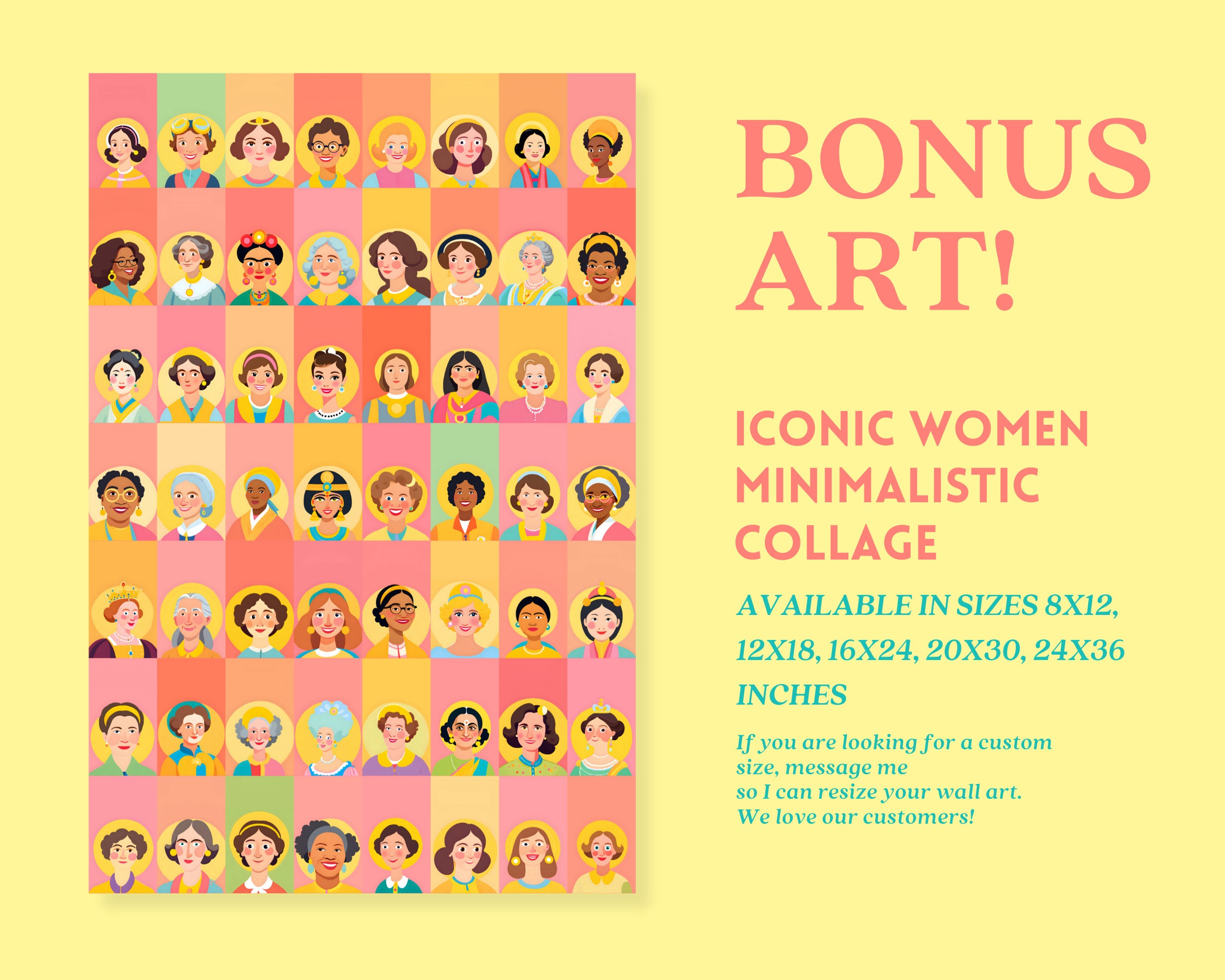 50 Women's History Month Wall Art Posters Iconic Changemakers Digital ...