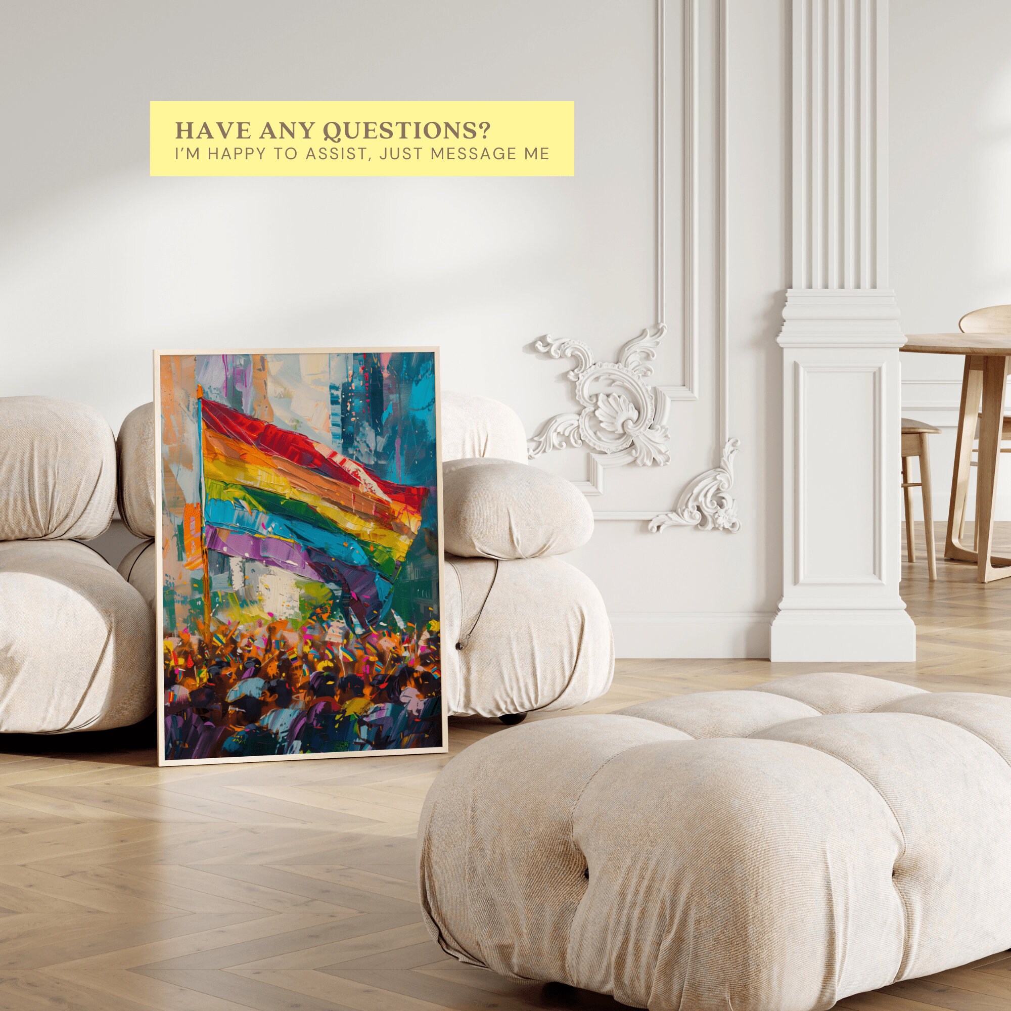 Pride Month Wall Art, LGBT Poster, Pride March LGBTQIA History Bulletin ...
