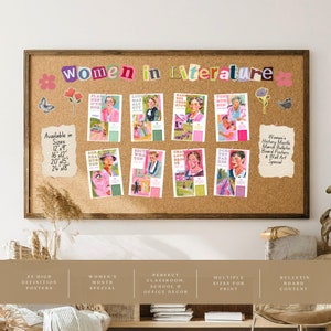 25 Women in Literature Bulletin Posters Digital Download, Quotes ...