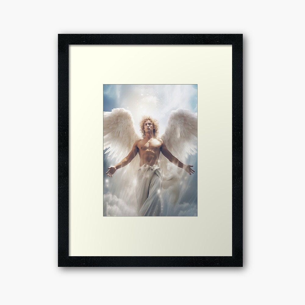 Handsome Male Angel. Digital Download, Printable, Wall Art, Instant ...