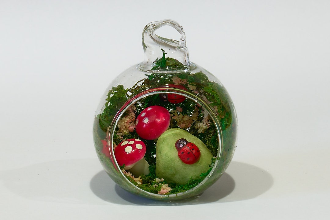 Crystal Ball With Magic Garden / Ladybug Diorama / Miniature World - Etsy
