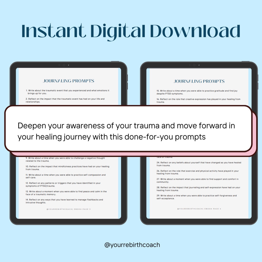 Trauma Journal Prompts, PTSD, Anxiety, Shame, Guilt, Shadow Work ...