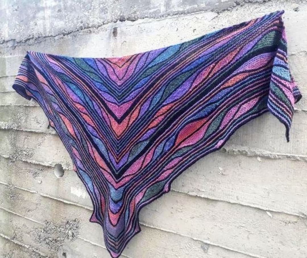 Knıt Shawl and Wrap,papillon Shawl Ki,knıt Patchwork Shawl,knıt Art ...
