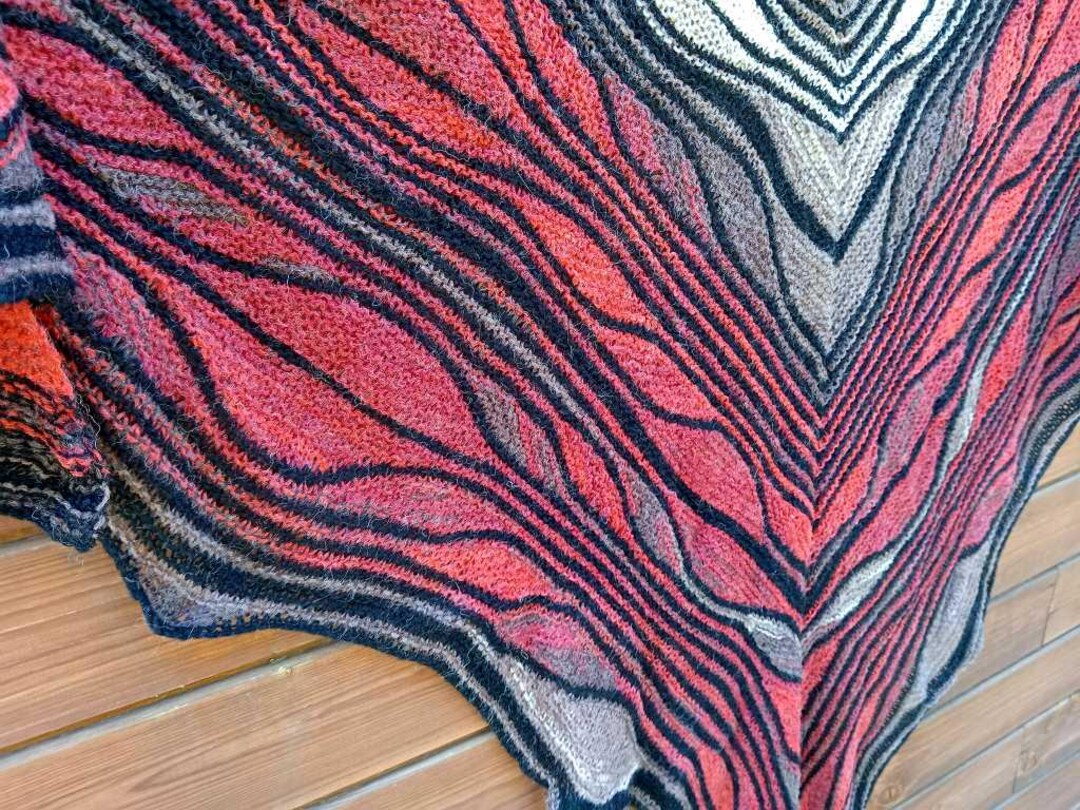 Papillon Shawl,knıt Shawl and Wrap,knıt Patchwork Shawl,knıt Art Shawl ...