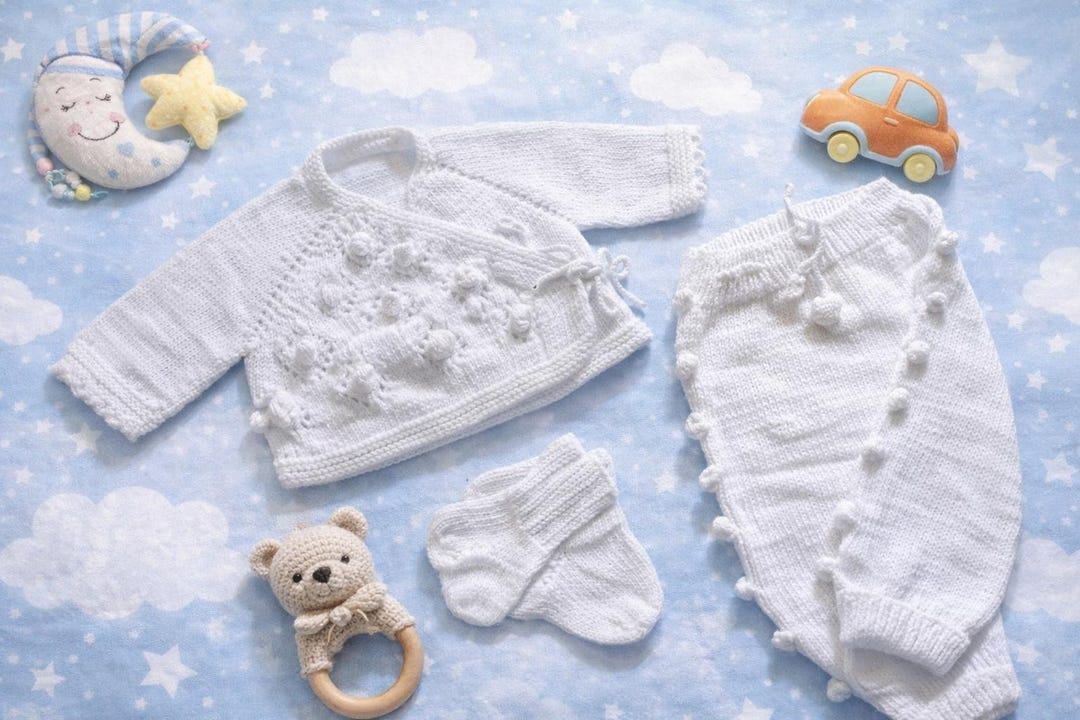 Knit Baby Clothes,knit Newborn Baby Outfit,cotton Knit Baby Clothes ...