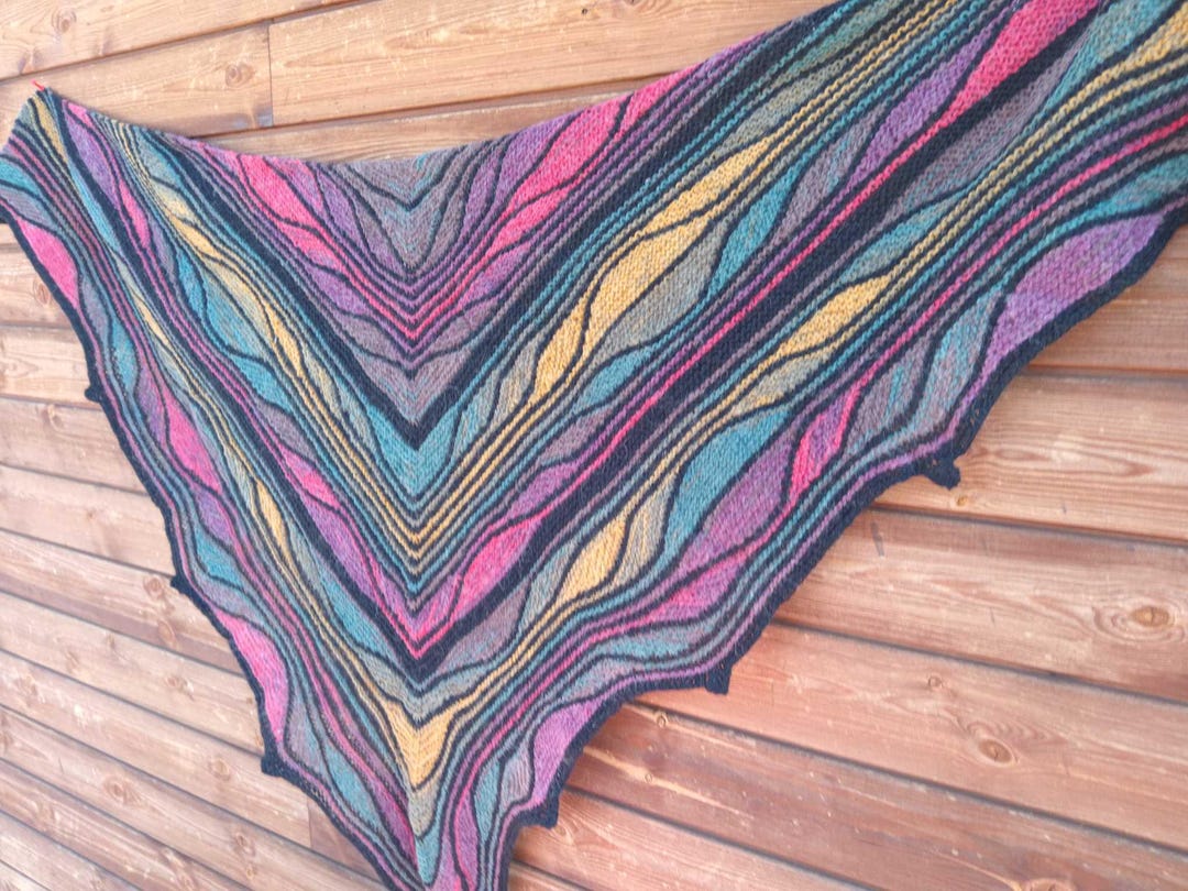 Knit Shawl Wrap,papillon Butterfly Shaw,knıt Patchwork Shawl,knıt Art ...