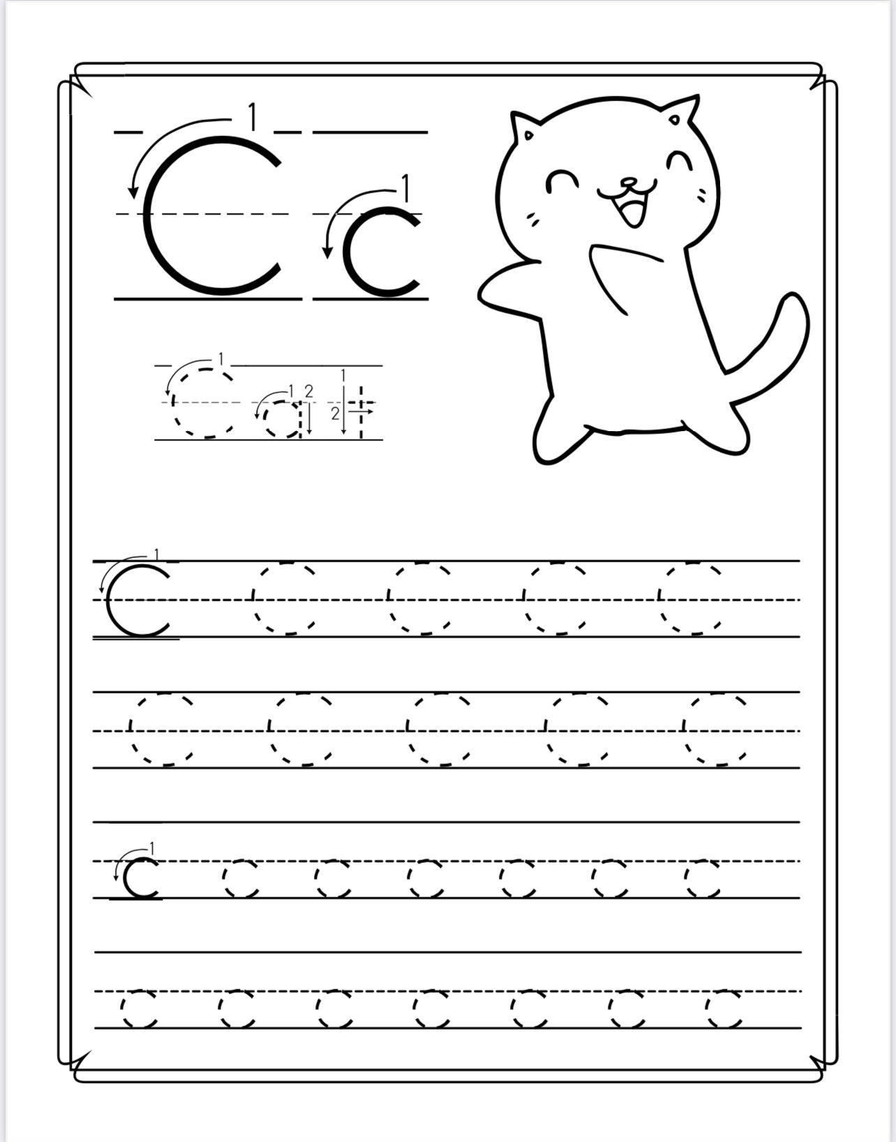 Printable ABC Worksheets - Preschool Pre-k + Tracing - Etsy