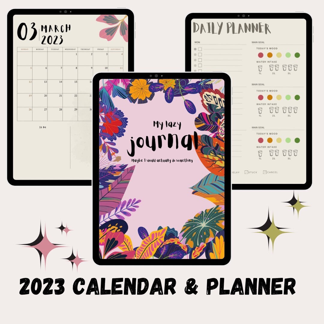 Floral Digital Planner - Etsy