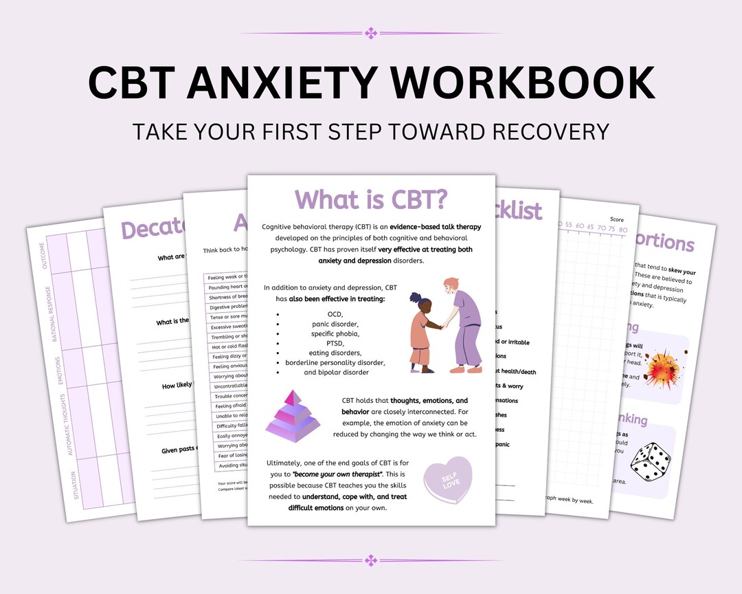 CBT Anxiety Workbook Anxiety Test Score Graph Full of Worksheets and ...