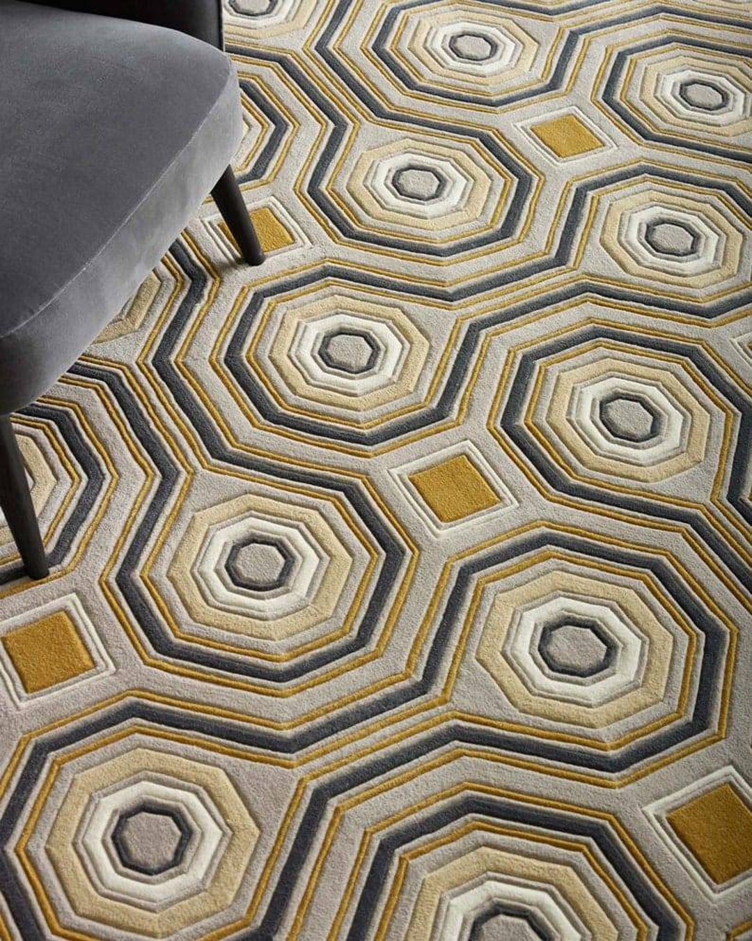 Abstract Modern Fine Wool Tufted Area Rug for Bedroom Living Room Kids ...