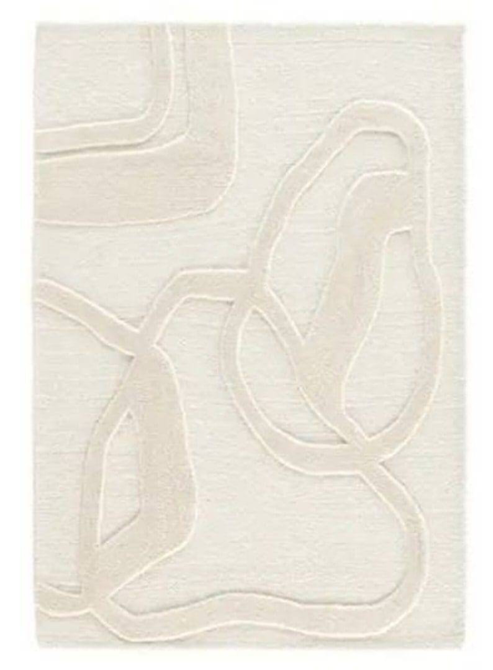 White Color Solid Fine Wool Tufted Area Rug for Bedroom Living Room ...