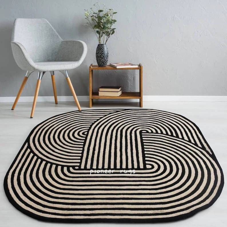 Designer Fine Wool Handmade Woollen Tufted Area Rug for - Etsy