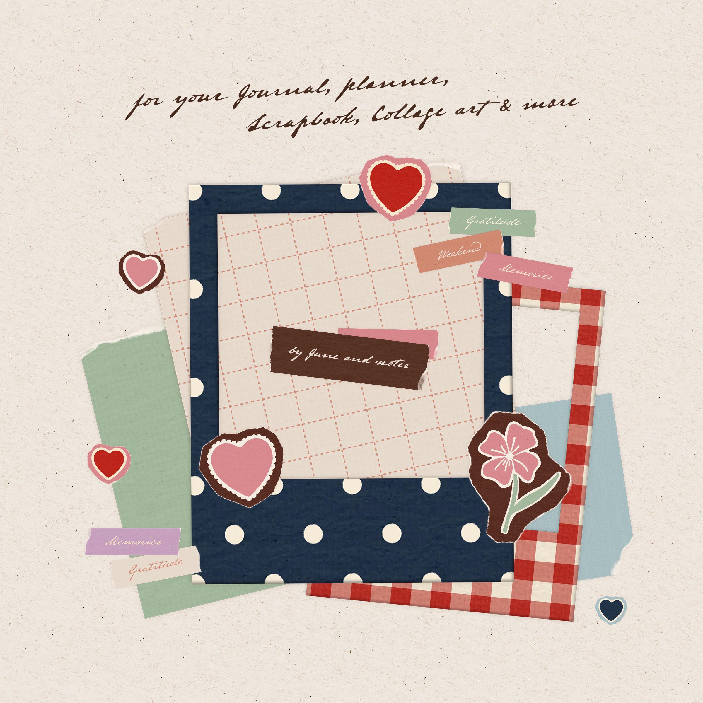 Digital Journal Sticker Pack: Scrapbooking, Bullet Journal, Planner ...