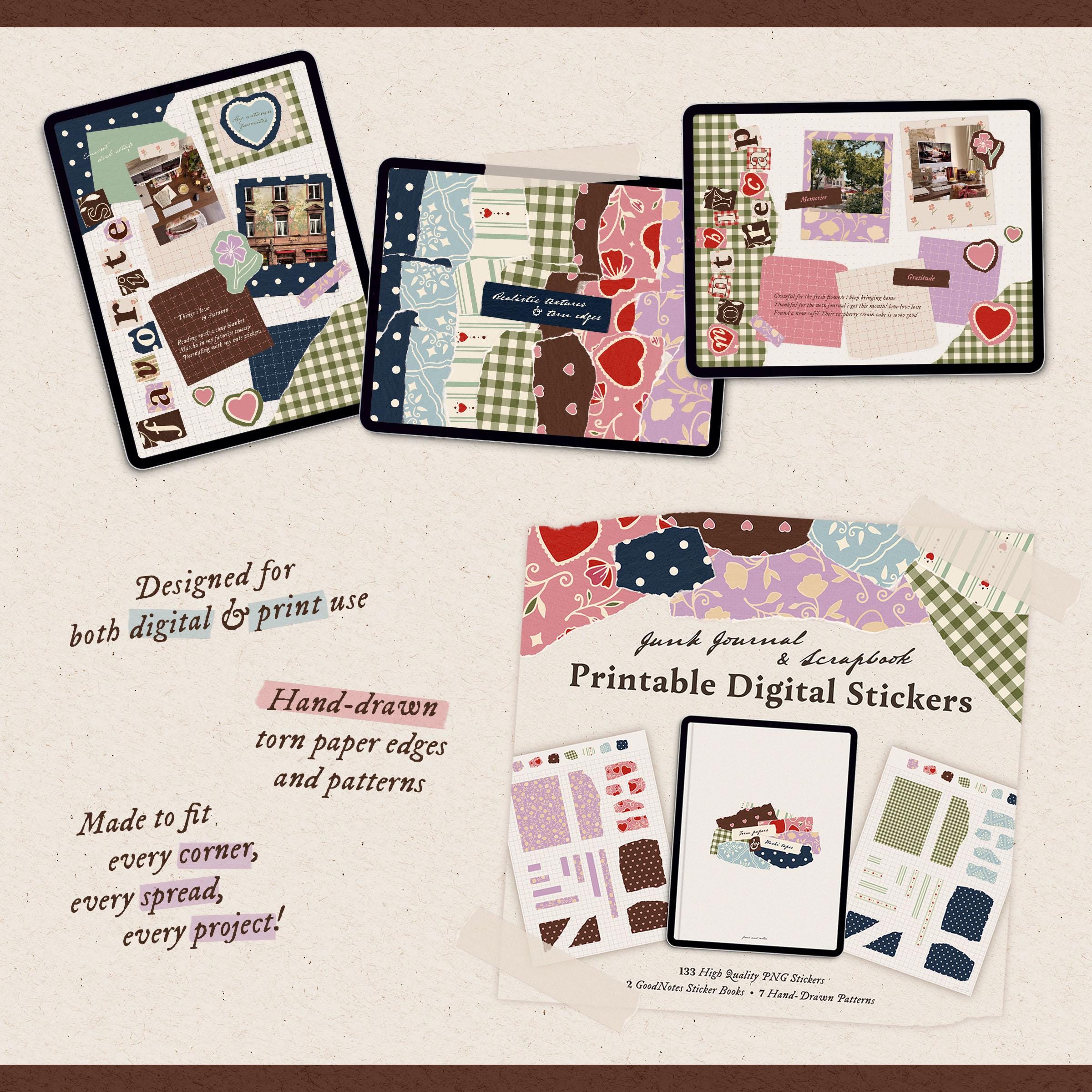 Digital Stickers Bundle: Journaling Elements, Scrapbooking Ransom ...
