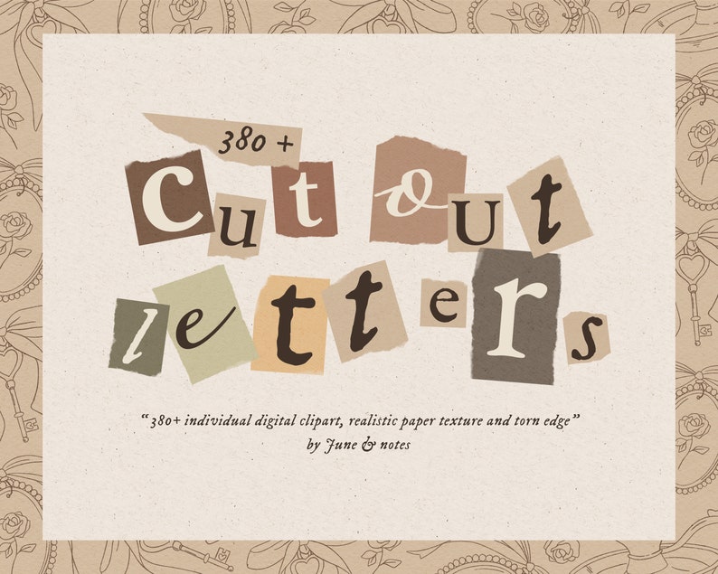 380 Magazine Cutout Letters Ransom Note Digital Stickers Vintage ...