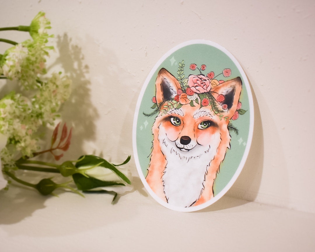 Trixie the Fox Sticker | 3x4” Laminated Vinyl Decal | Water Resistant ...