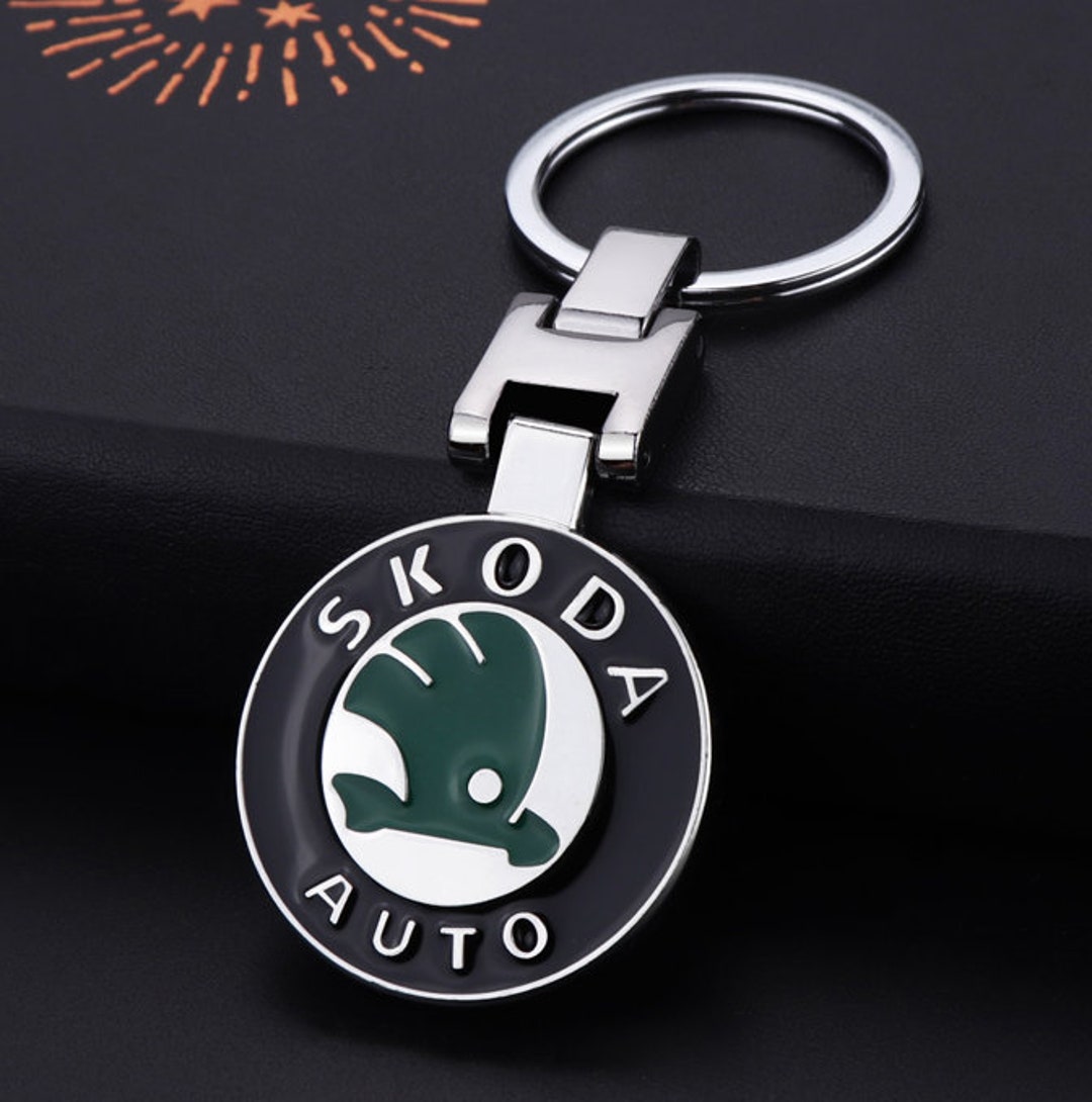 1 Pcs High Quality Metal Car Logo Keychain Keyring for Skoda - Etsy