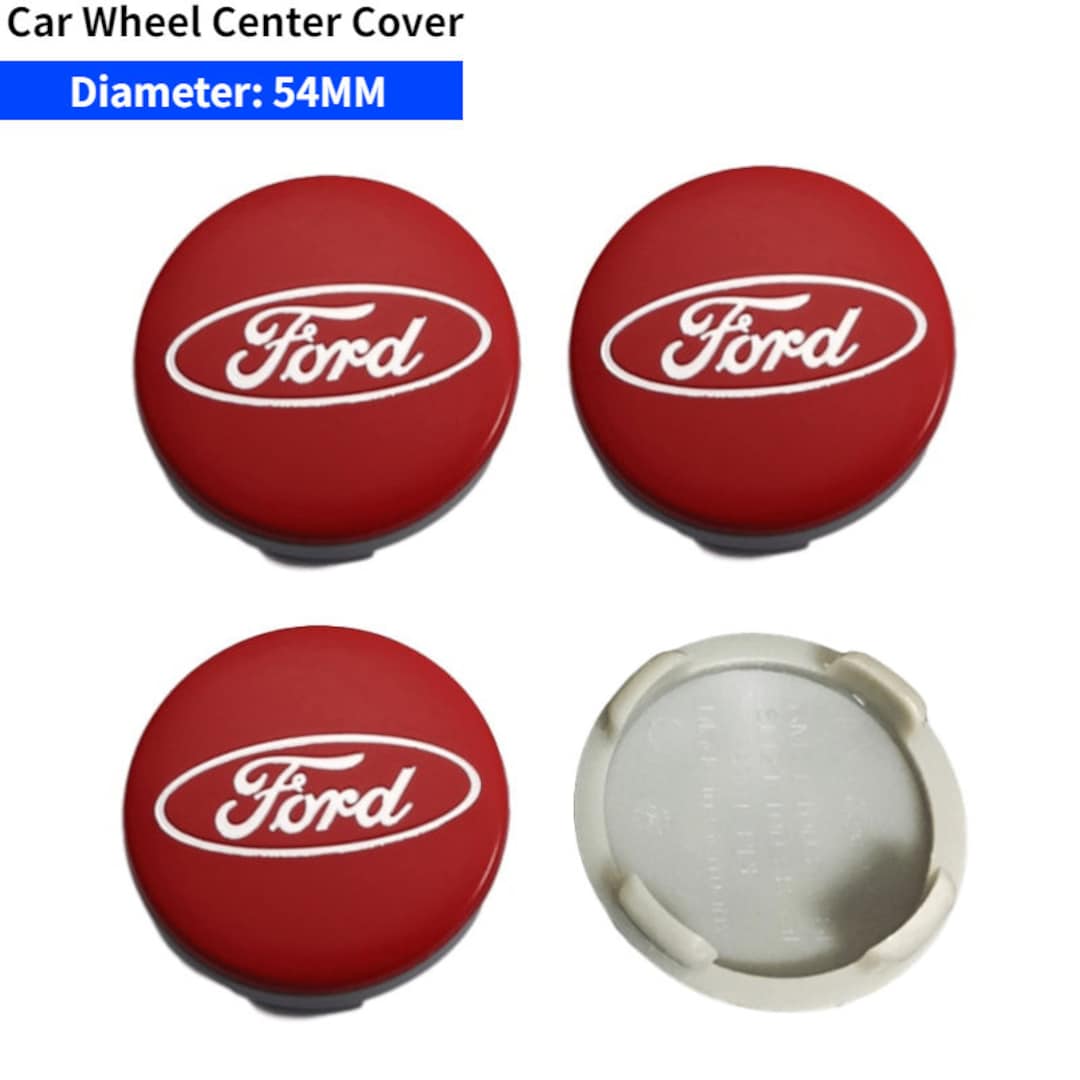 4pcs set 54mm 2.13 Inch FORD Red Wheel Center Hub Caps Fits for Most ...