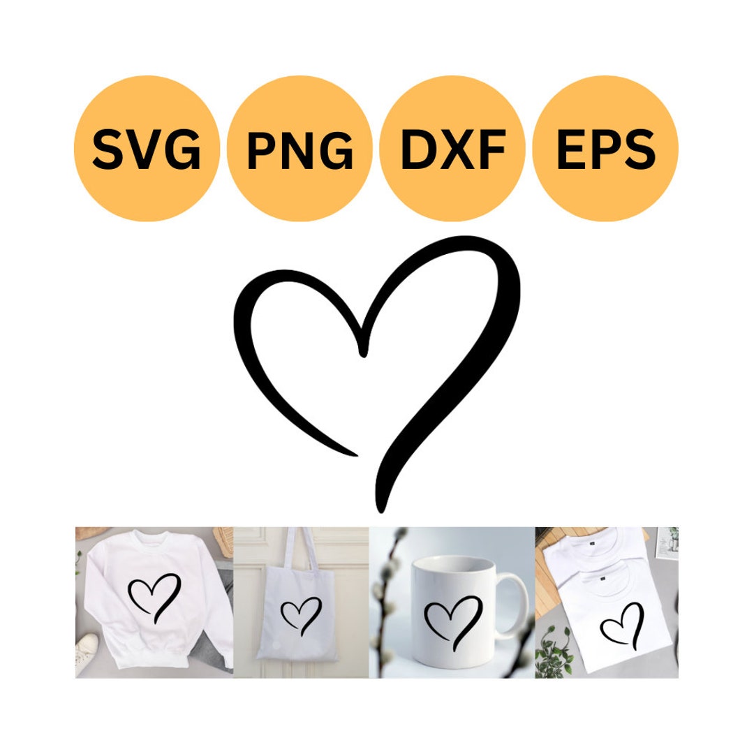 Heart, Heart Outline SVG, Heart SVG, Sketch, Hand-drawn Heart SVG ...