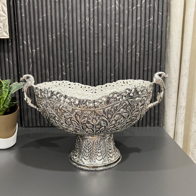 Antique Silver Fruit Bowls - Etsy