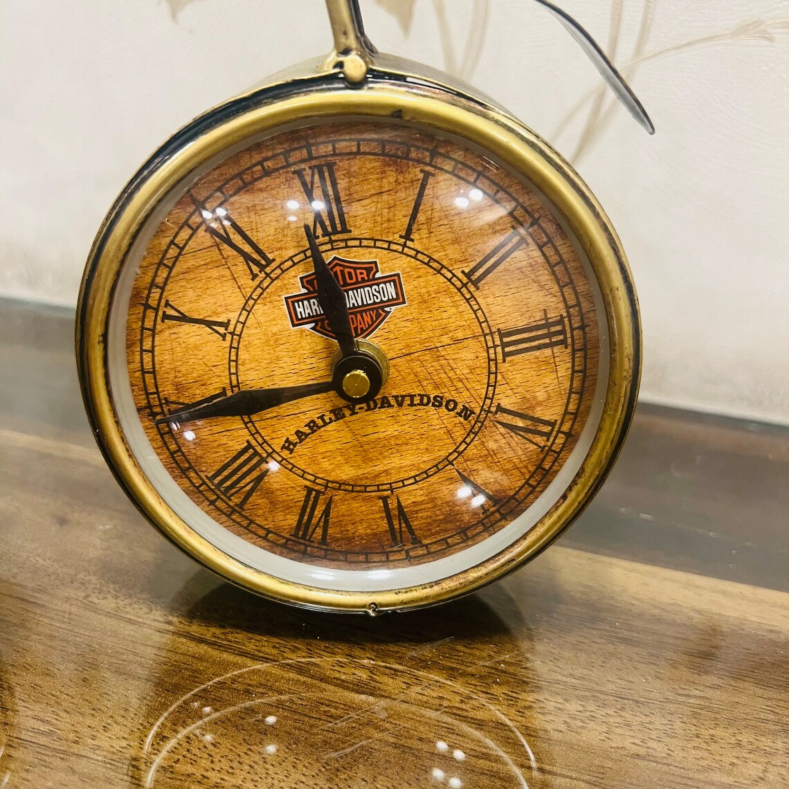 Metal Cycle Pen Stand With Clock, Tabletop, Office Desktop Storage ...