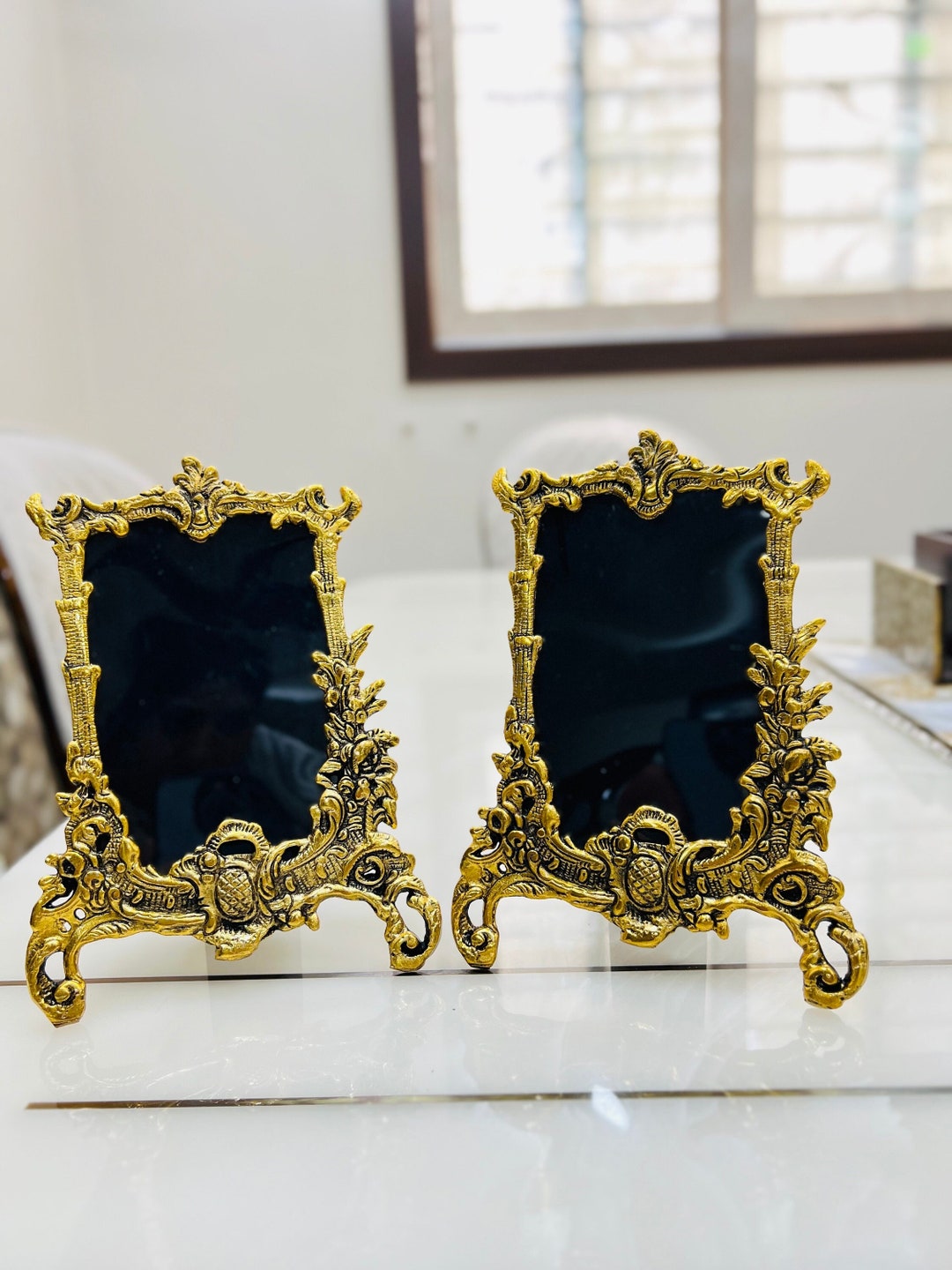 Ornate German Silver Photo Frame: Vintage Floral Decor - Etsy