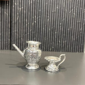 German Silver Karwa Chauth Thali Set: Indian Pooja Ritual Plate - Etsy