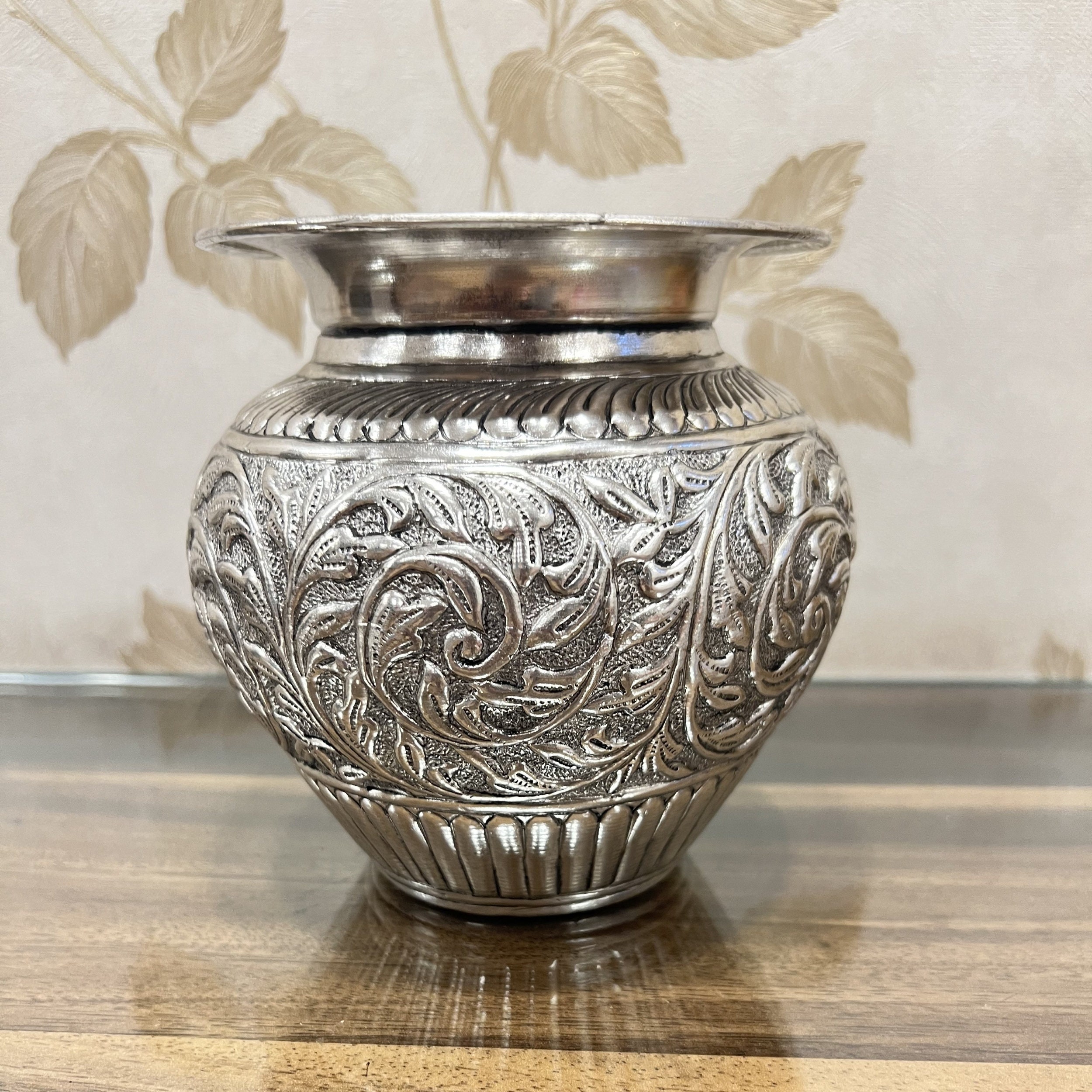 German Silver Kalash Lota / Silver Kalash for Temple, Pooja Item ...