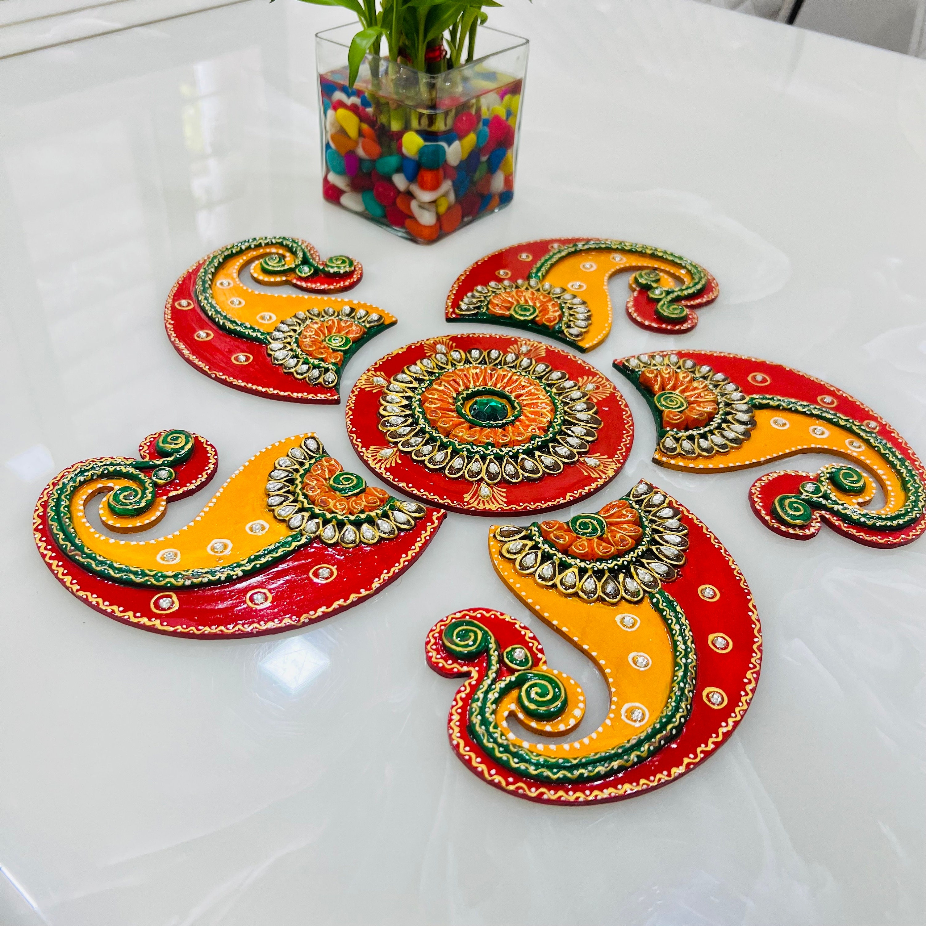 Wooden Rangoli, Diwali Rangoli, Indian Rangoli, Diwali Christmas ...