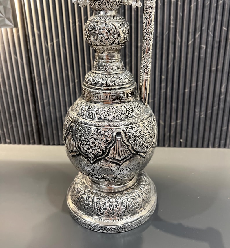 Vintage German Silver Hookah Set: Handmade Repousse Narghile ...