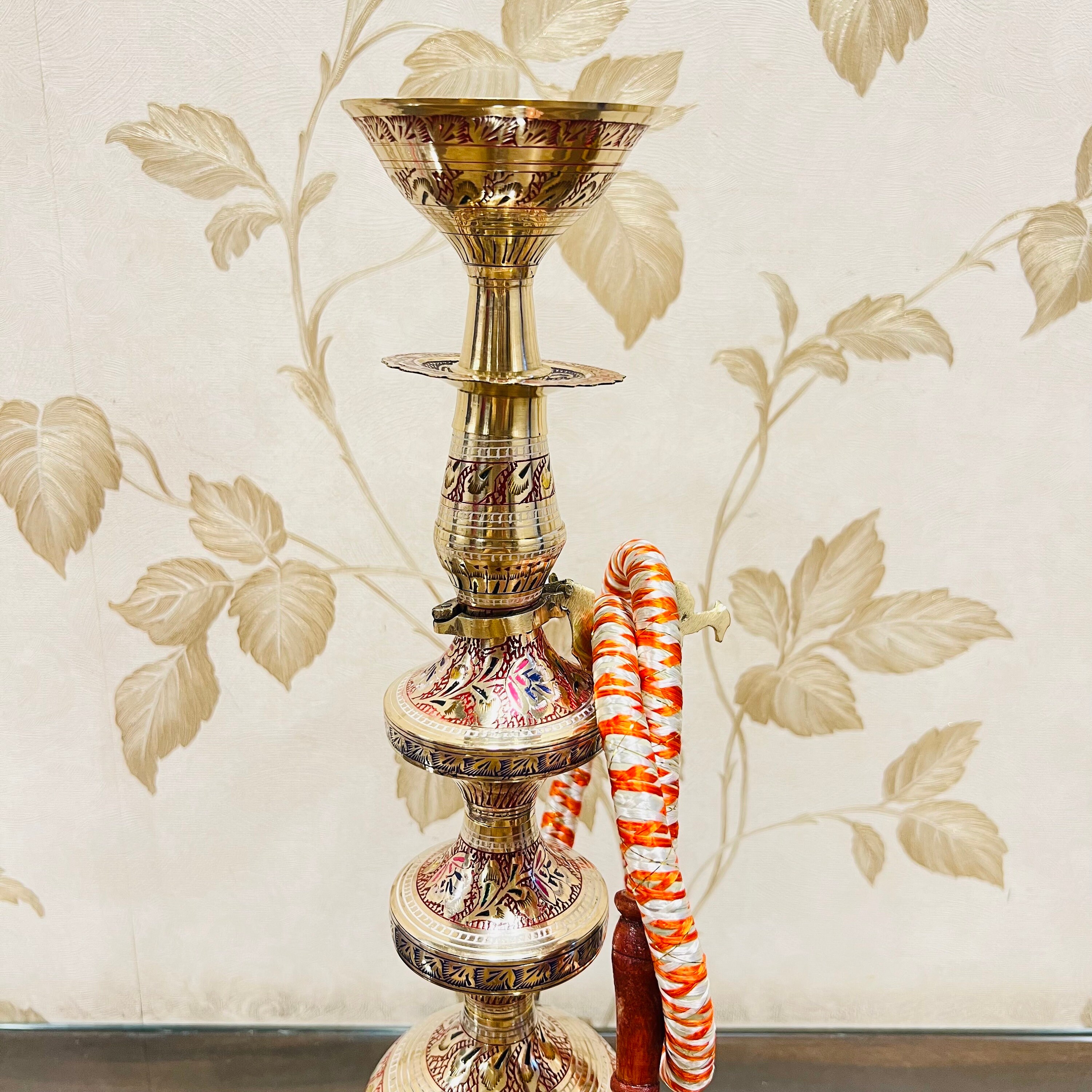 Hand Carved Brass Hookah, Decorative Shisha Pipe (16/12 Inch) - Etsy