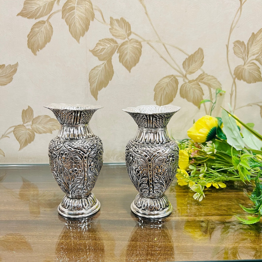 Mini Flower Vase, Metal Flower Vase, Centerpiece, Small Vases, Wedding ...