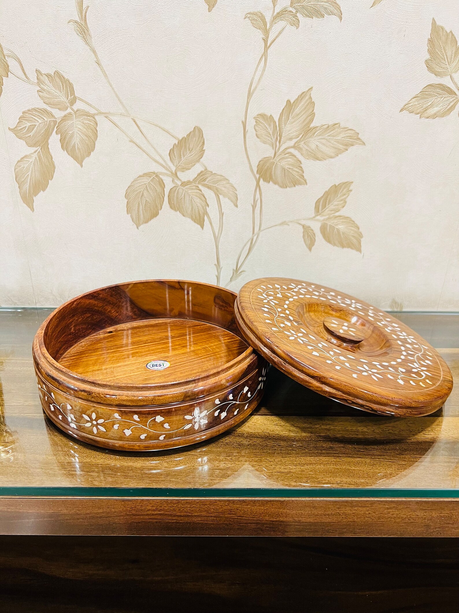 Handmade Teak Wood Chapati Casserole, Wooden Chapati Box, Vintage ...