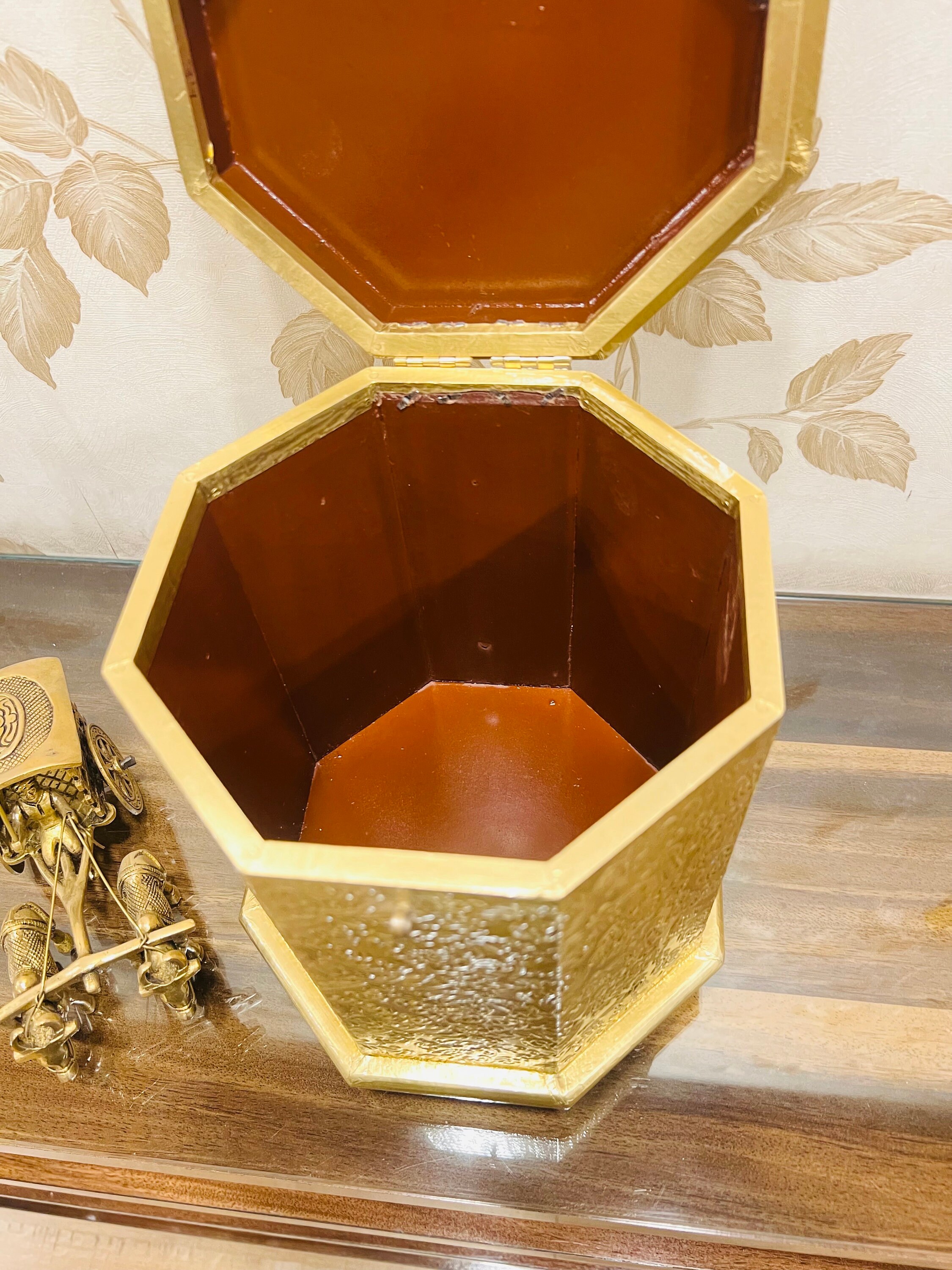 Handcrafted Wooden Brass Tanki, Decorative Storage Box - Etsy