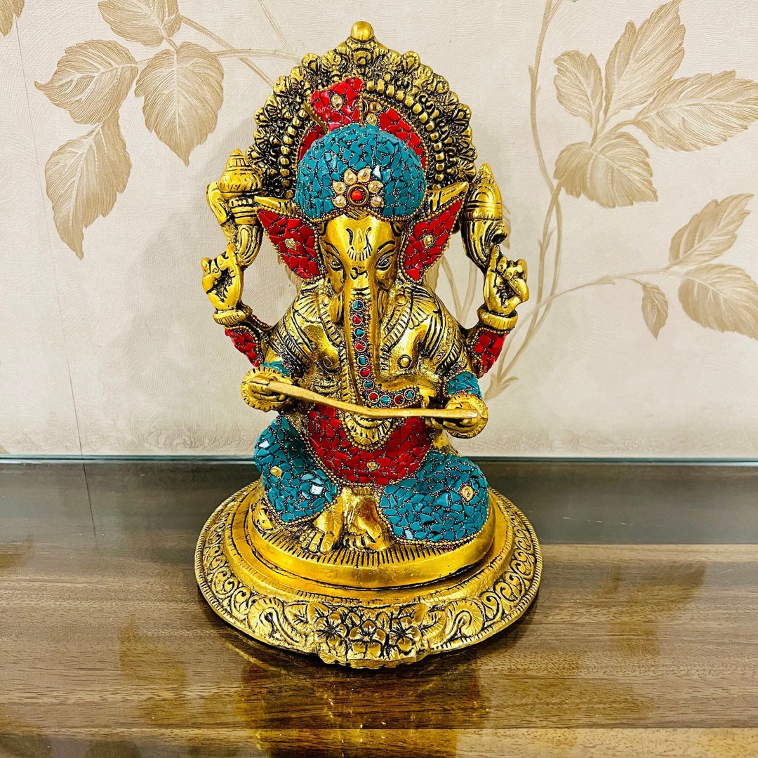 Lord Ganesha Statue, God Statue, Brass Ganesh Sculpture, Good Luck Gift ...