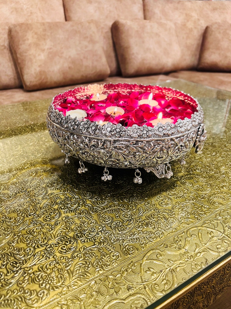 German Silver Urli Bowl, Urli for Decoration, Decorative Urli ...