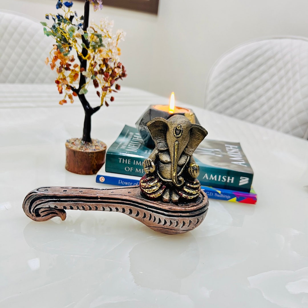 Ganesha Guitarist Statue: Handcrafted Resin Indian Gift (5x7 Inch) - Etsy