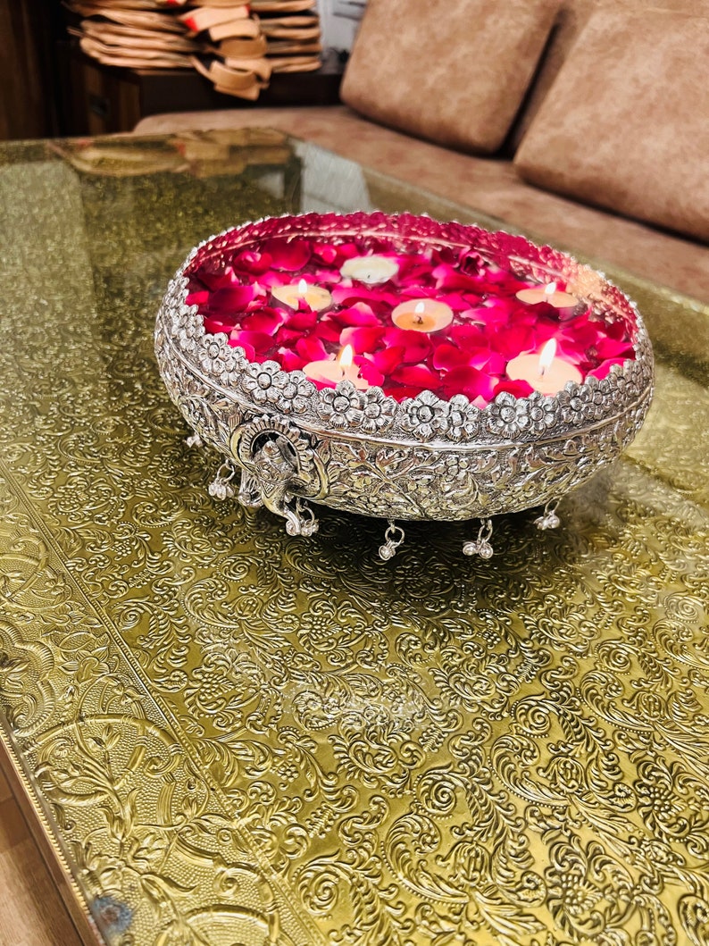 German Silver Urli Bowl, Urli for Decoration, Decorative Urli ...