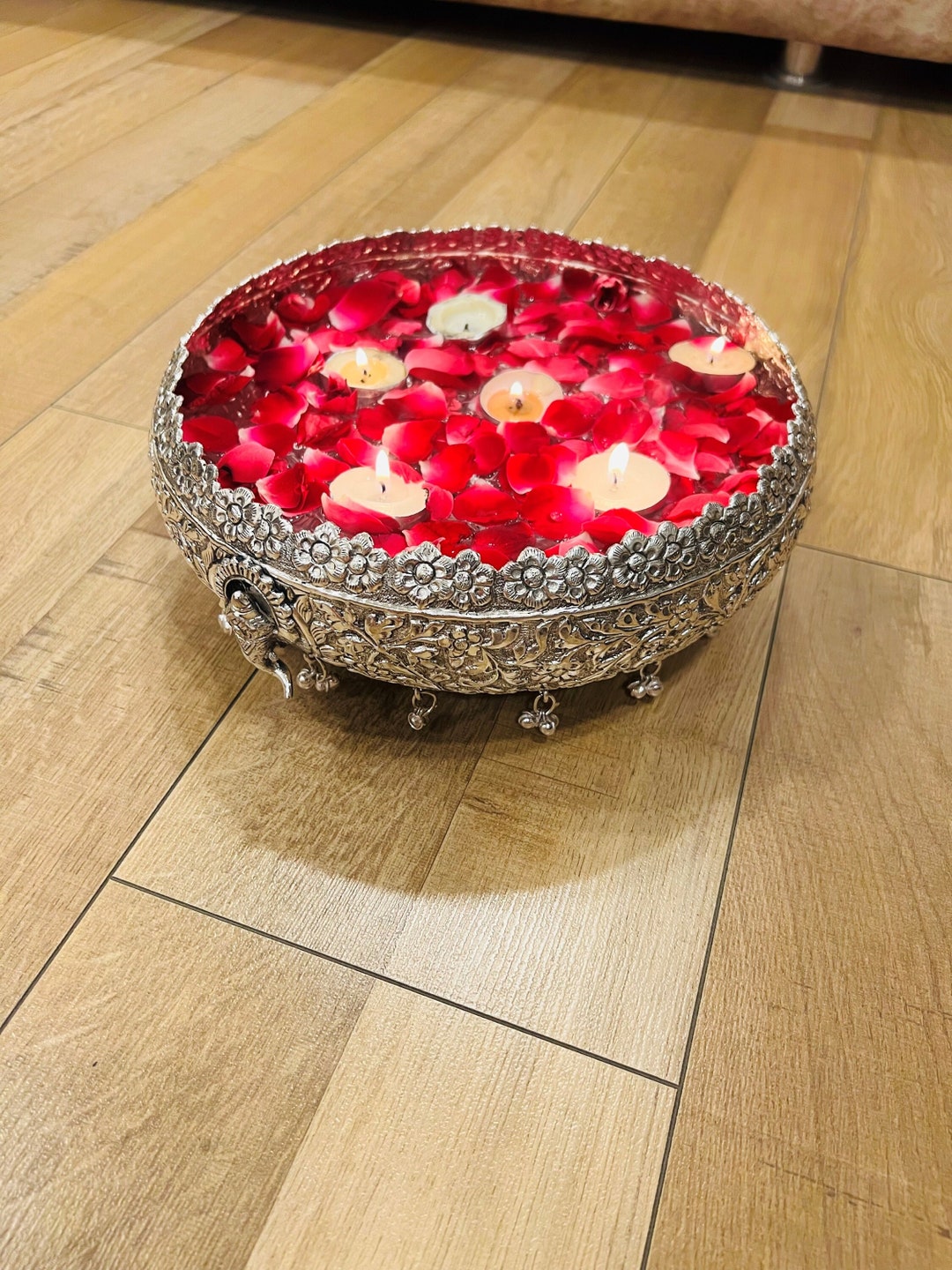 German Silver Urli Bowl, Urli for Decoration, Decorative Urli ...