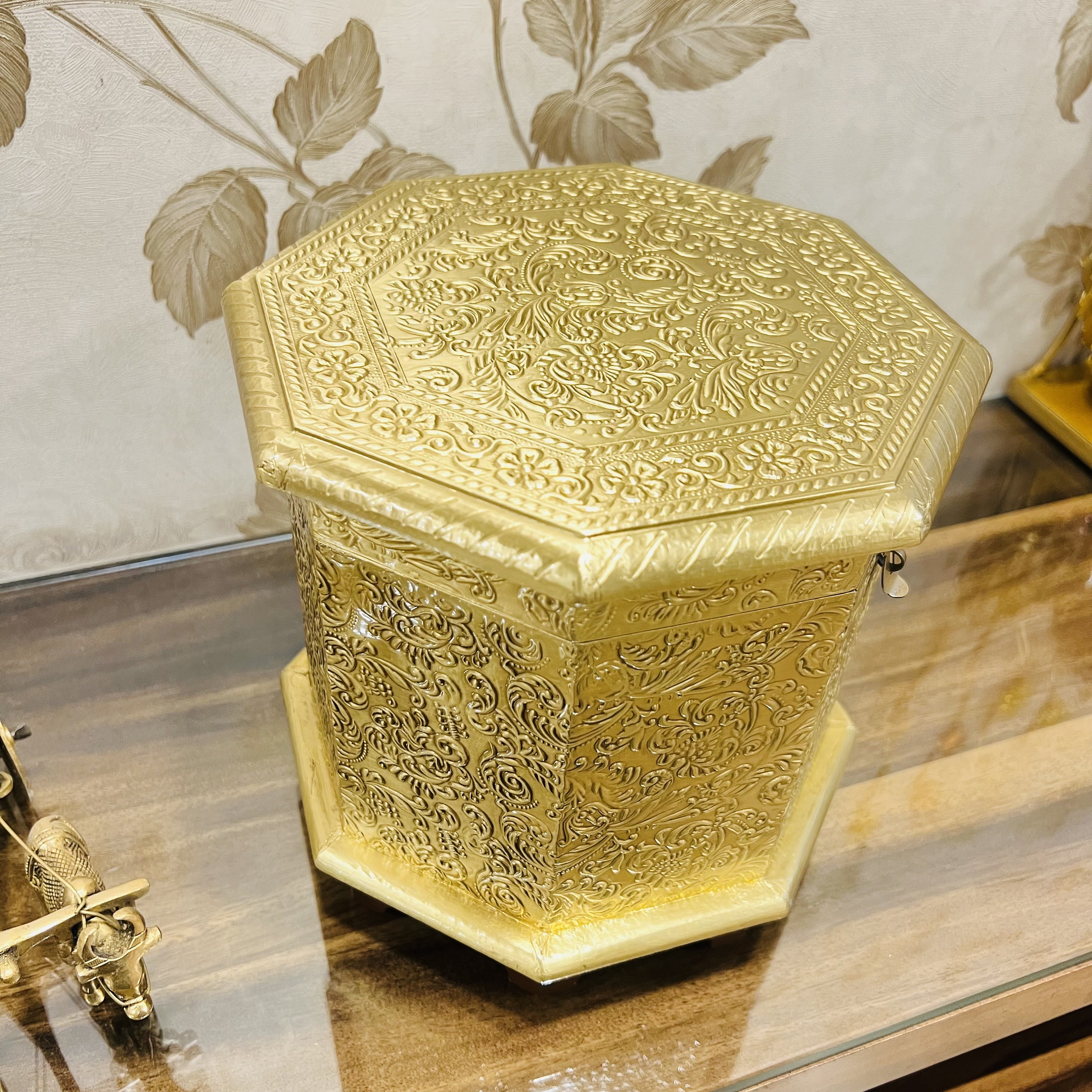 Handcrafted Wooden Brass Tanki, Decorative Storage Box - Etsy