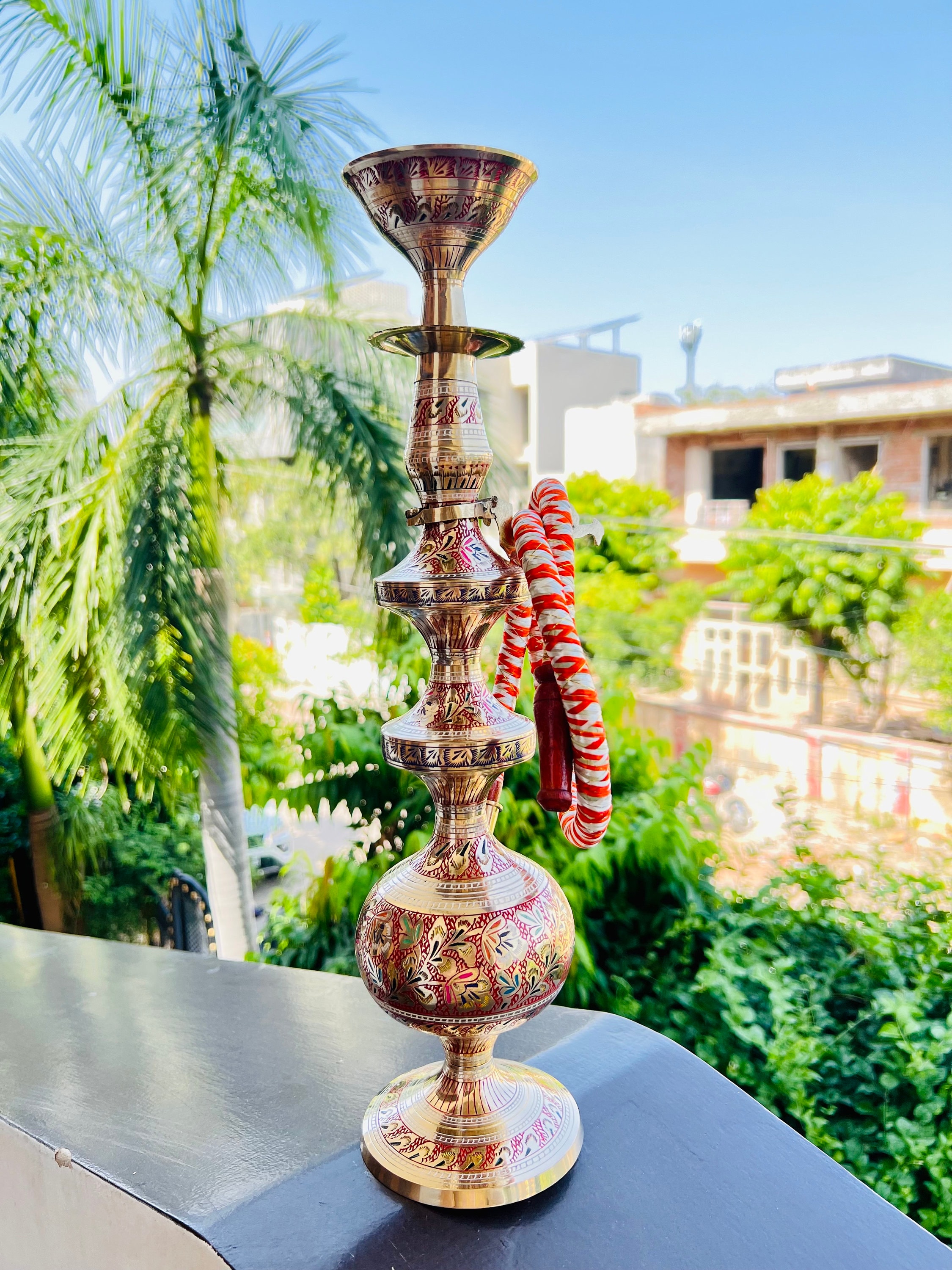 Vintage Cooper Turkish Hookah Set, Hand Engraved Hookah Set, Unique ...