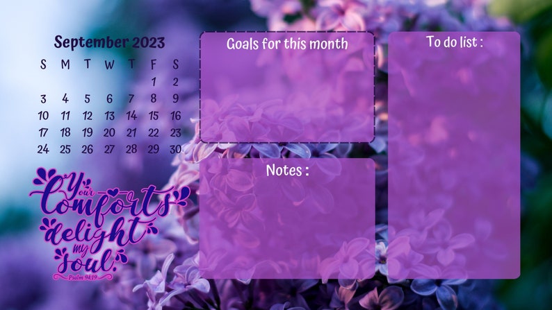 In Bloom Monthly Christian Wallpaper Desktop Organizer - Etsy