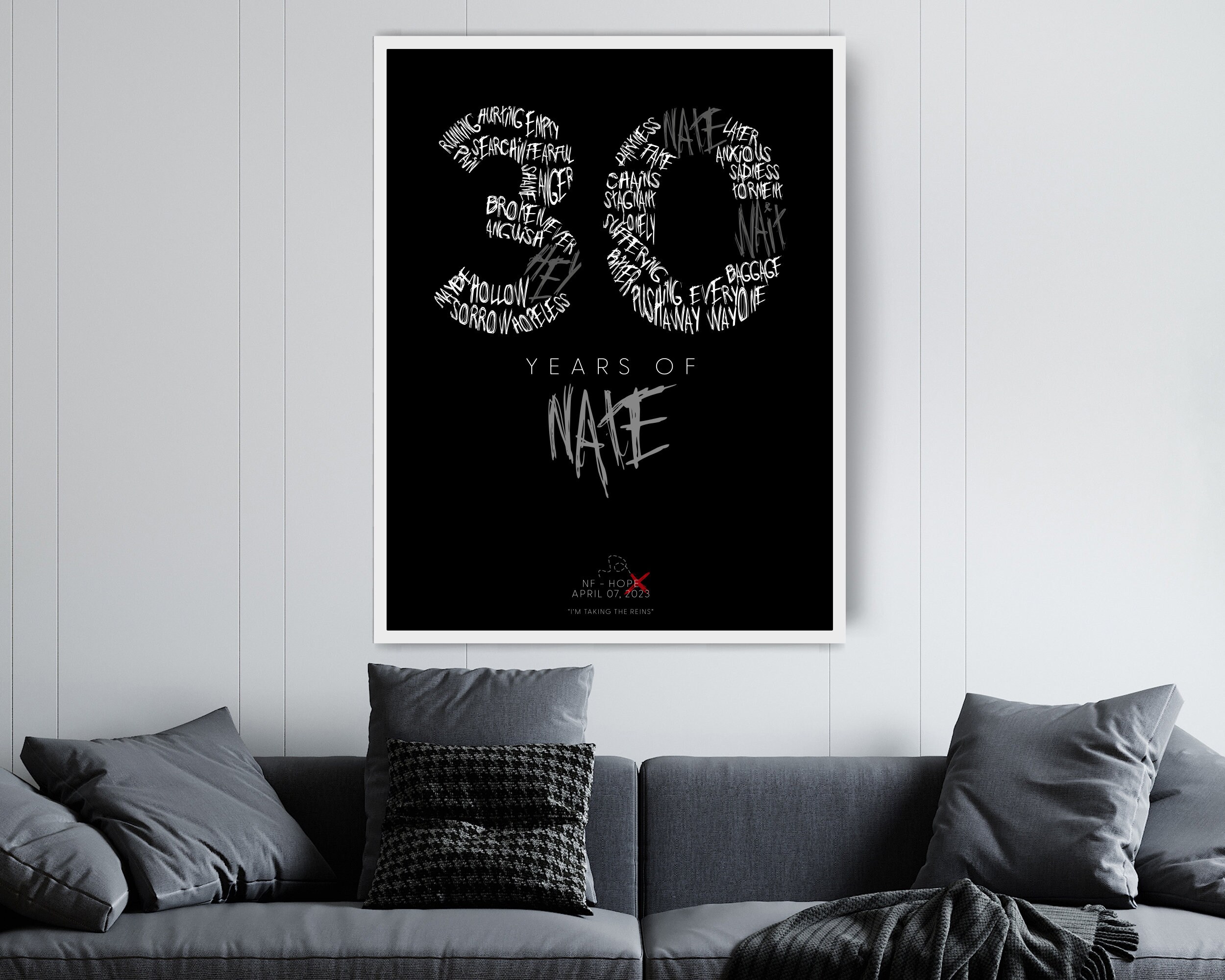 NF Hope Poster NF Art 30 Years of Nate Gift Music Lovers - Etsy