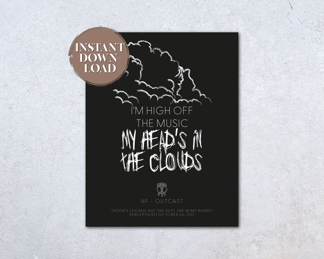 NF Perception Poster NF Art High off Head in the Clouds NF Merch Gift ...