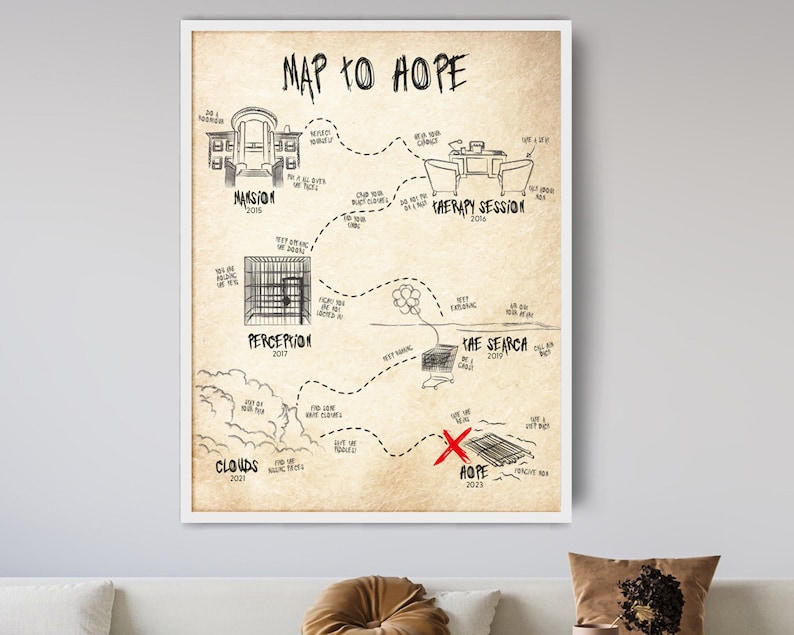 NF Map to Hope Poster NF Art Gift for Music Lovers NF - Etsy