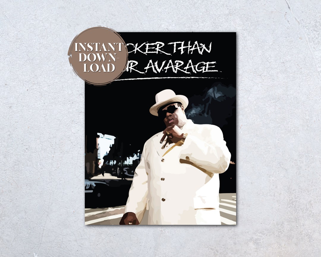 Biggie Poster Notorious B.I.G. Art Gift for Music Fans Biggie Fan Art ...