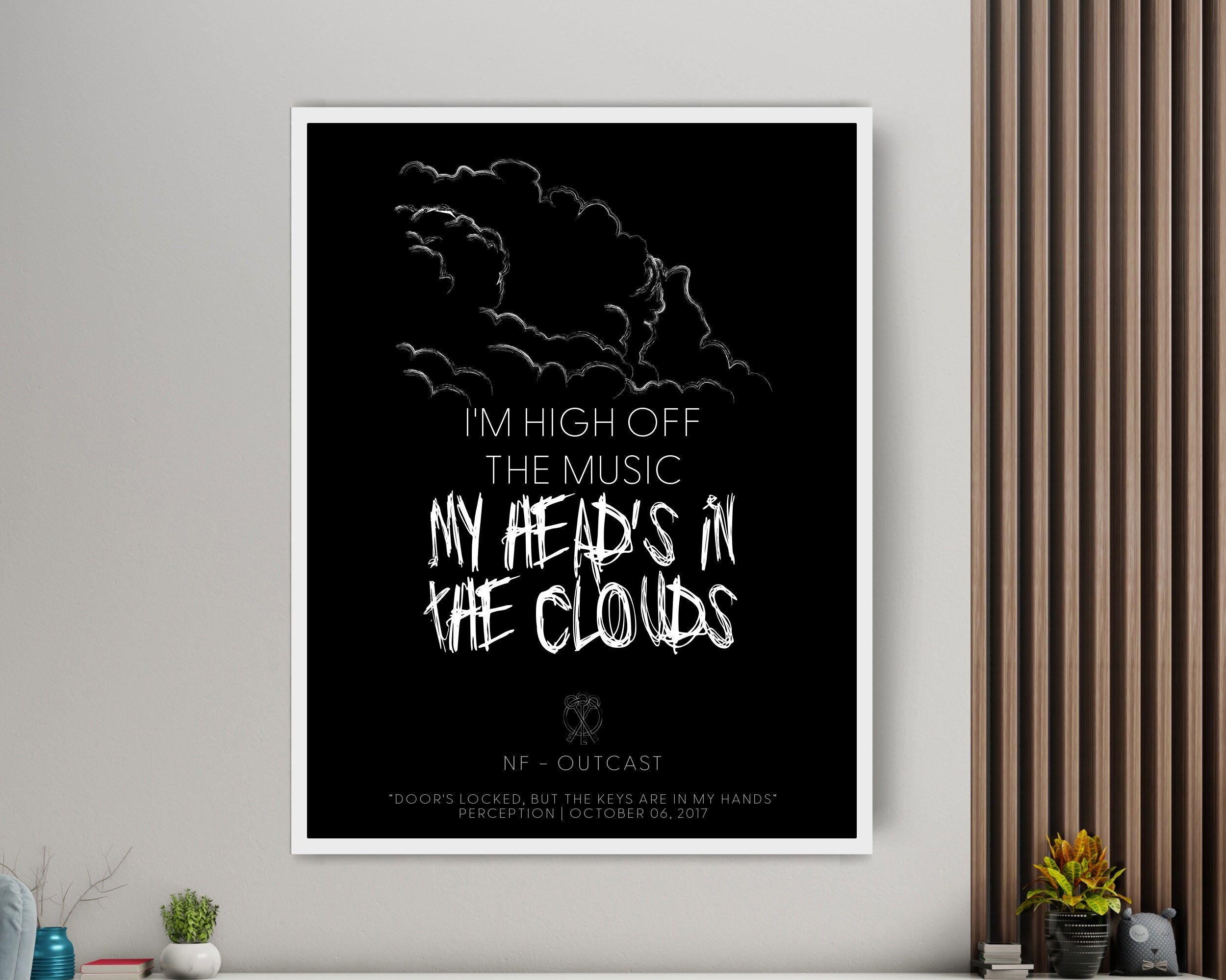 NF Perception Poster NF Art High off Head in the Clouds - Etsy