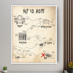 NF Map to Hope Poster NF Art Gift for Music Lovers NF Merch Gift for ...